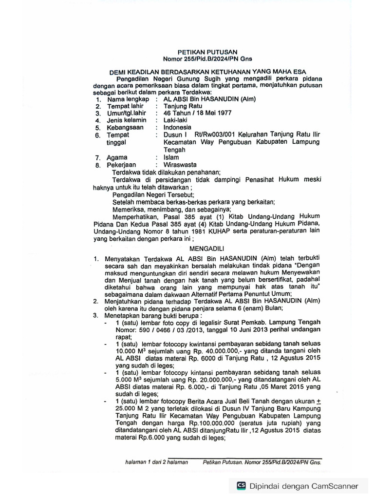 Petikan Putusan | PDF