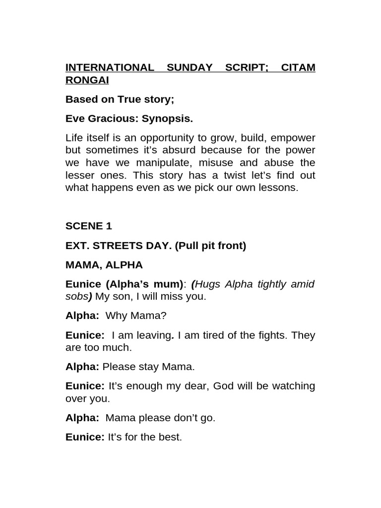 International Sunday Script | PDF