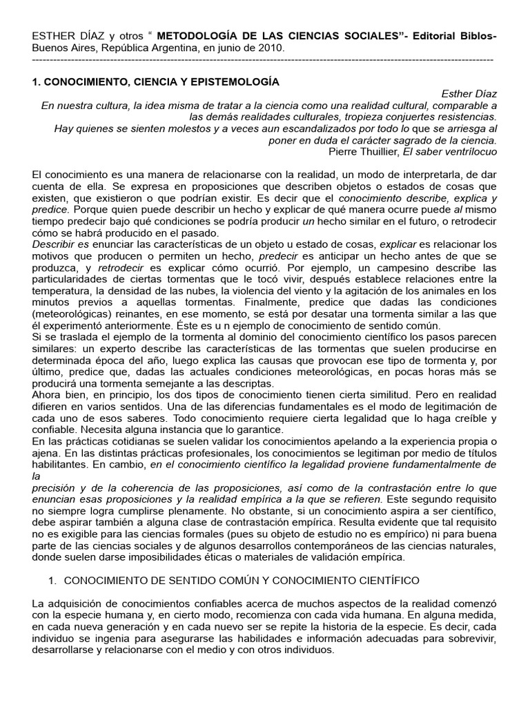 Esther Díaz | PDF