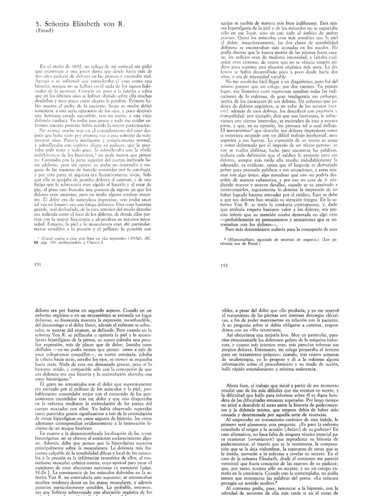 FREUD Historiales Clínicos Señorita Elisabeth Von R. - Compressed | PDF