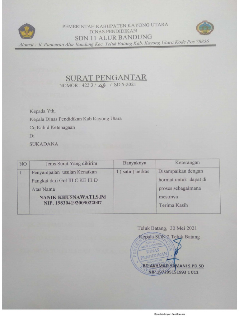 Surat Pengantar | PDF
