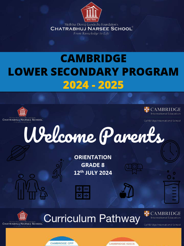 Grade 8 - CAMBRIDGE - LOWER SECONDARY PROGRAM - 2024 - 2025 | PDF