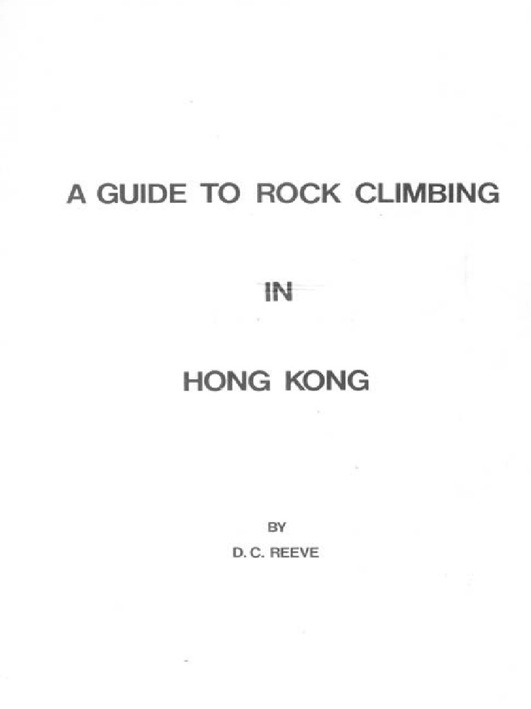 A Guide To Rockclimbinginhongkong | PDF | Sport Variants | Mountaineering