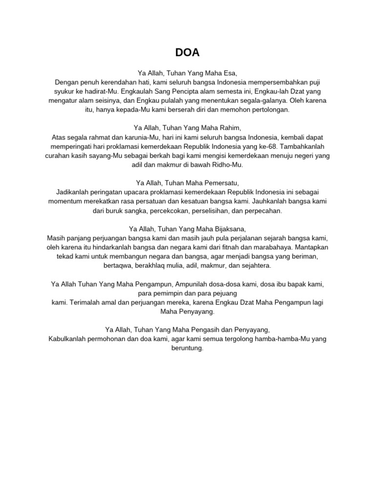 Doa 17 Agustus | PDF