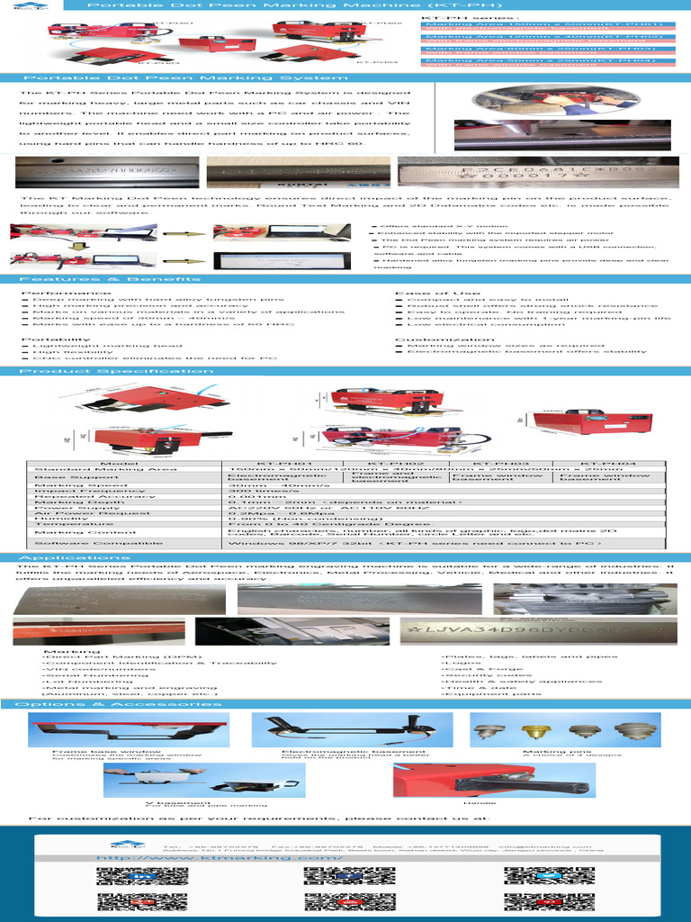 PH Series Portable Dot Peen Marking Machine | PDF