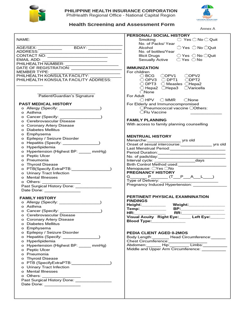 Philhealth Form | PDF