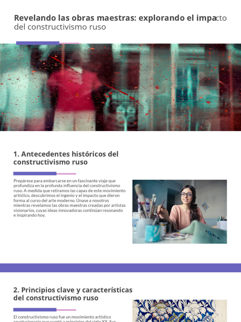 Revelando Las Obras Maestras Explorando El Impacto Del Constructivismo Ruso | PDF