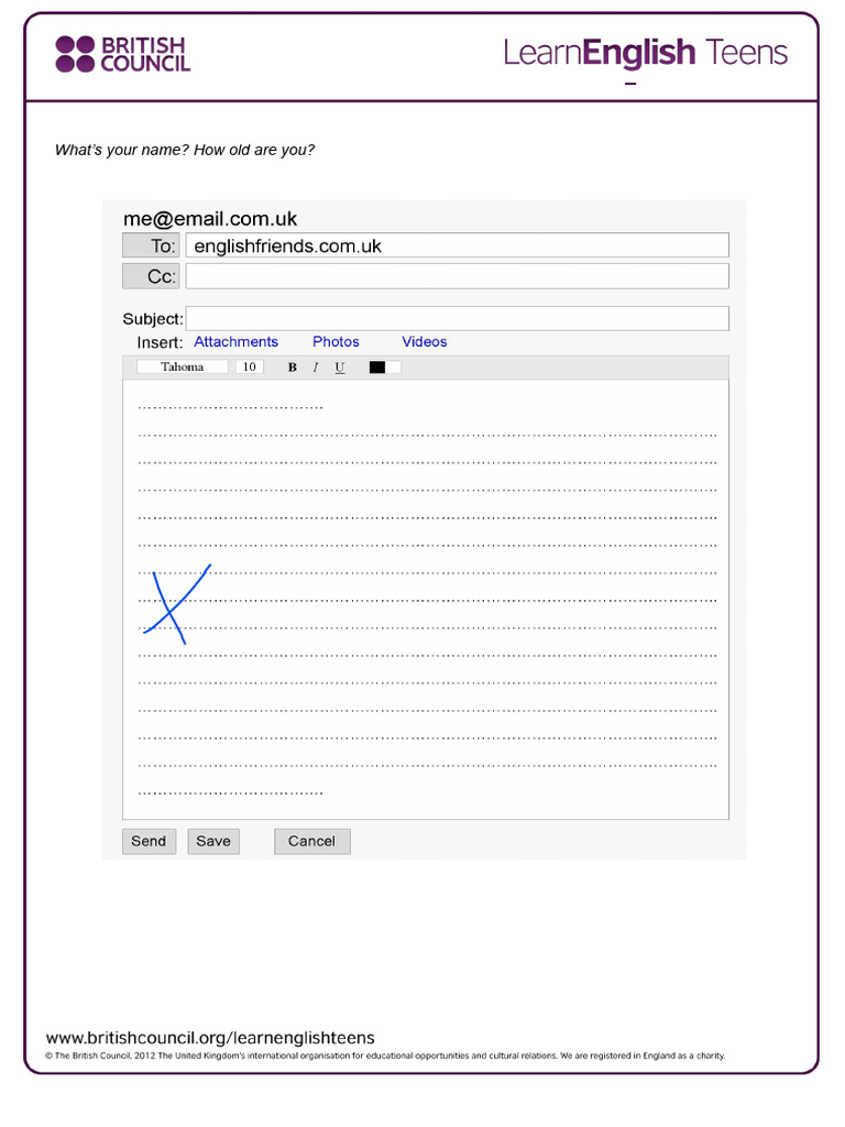 Introducing Yourself by Email - Writing Practice 3 | PDF