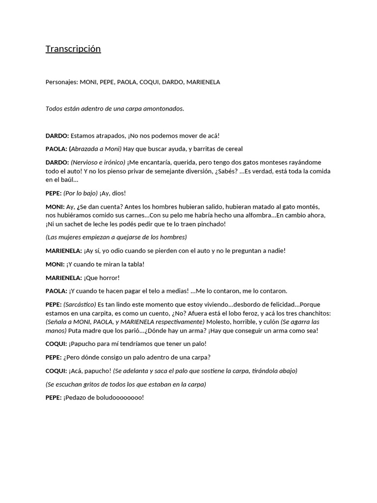 Transcripción | PDF