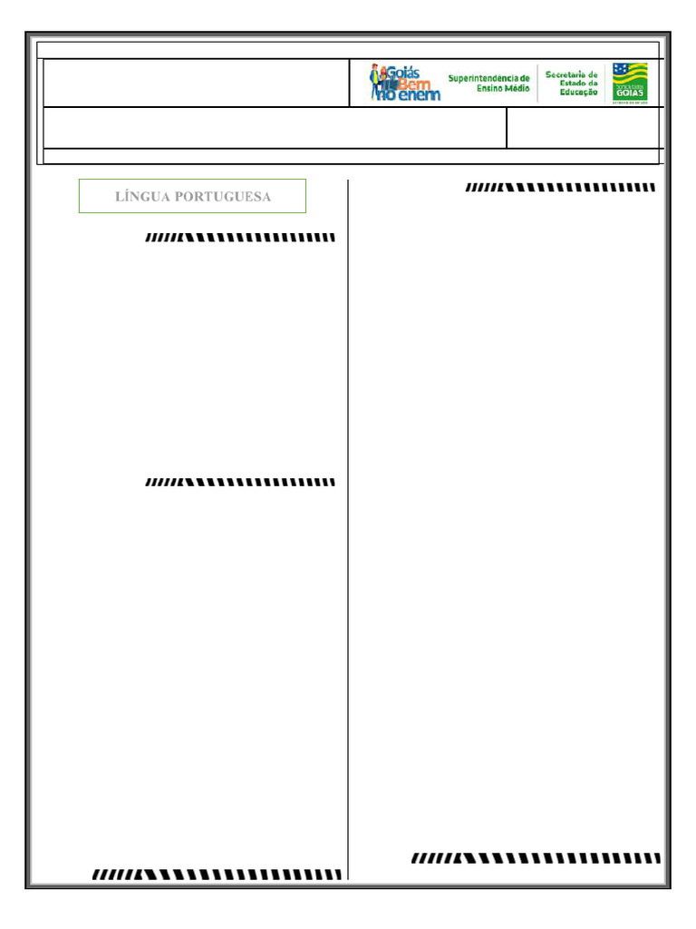 Desafio Weekend Lista 20 Lingua Portuguesa | PDF