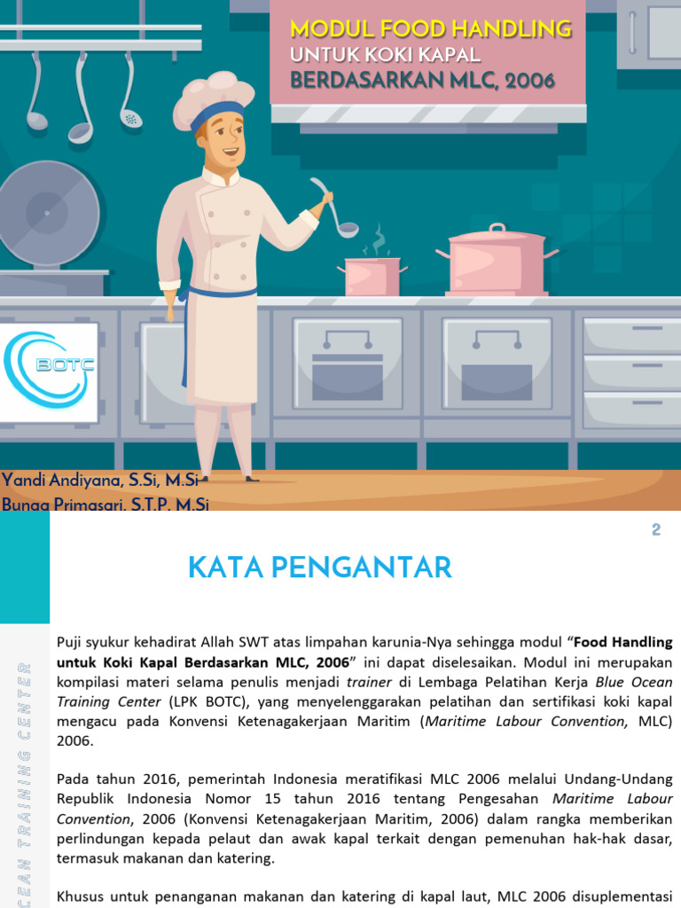 Modul Food Handling Untuk Koki Kapal MLC 2006 | PDF