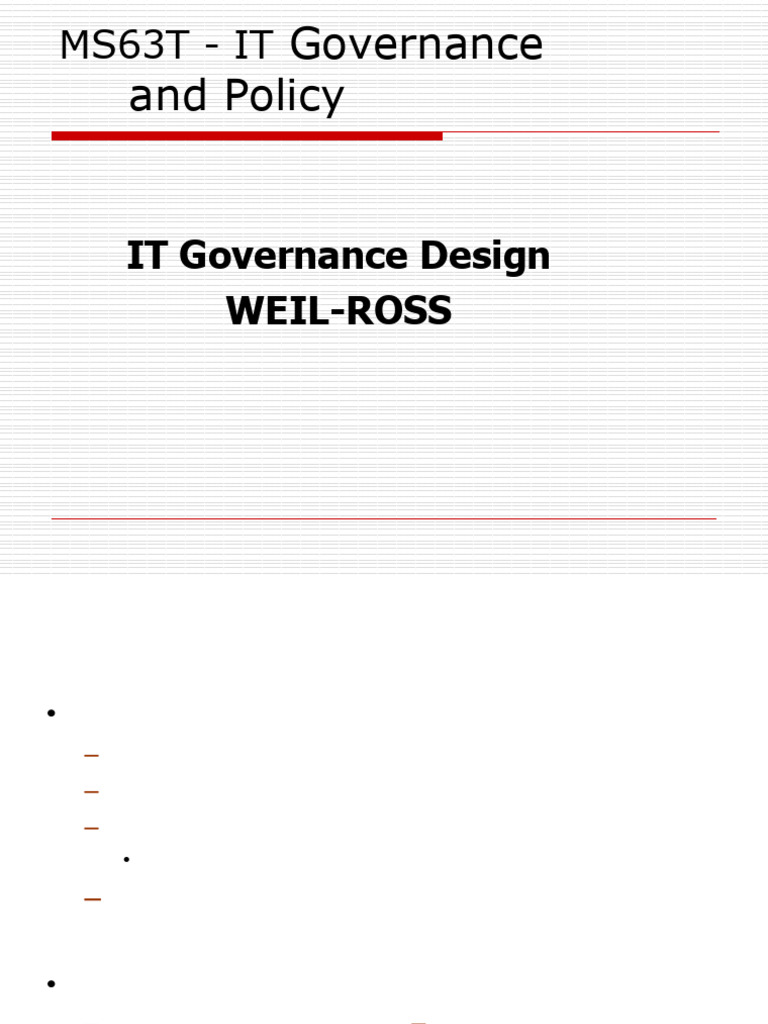 It Governance Design | PDF