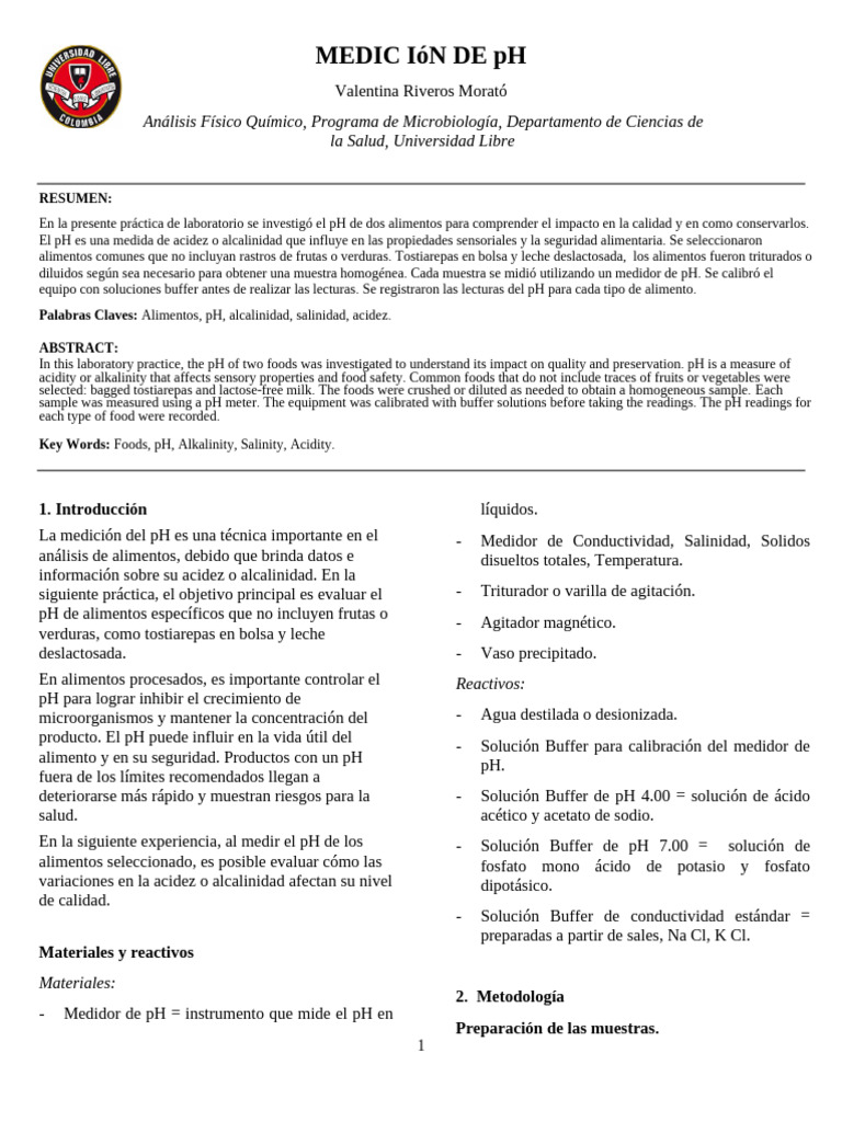 Informe PH | PDF