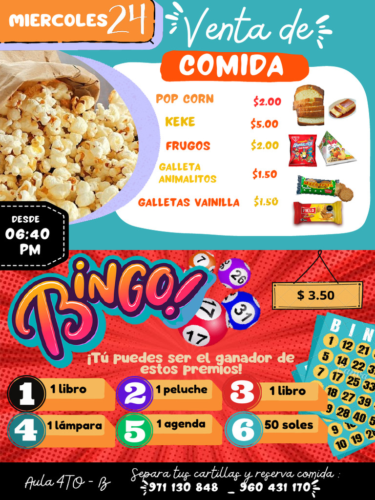 Menú Negocio de Comidas Flyer LSJ | PDF