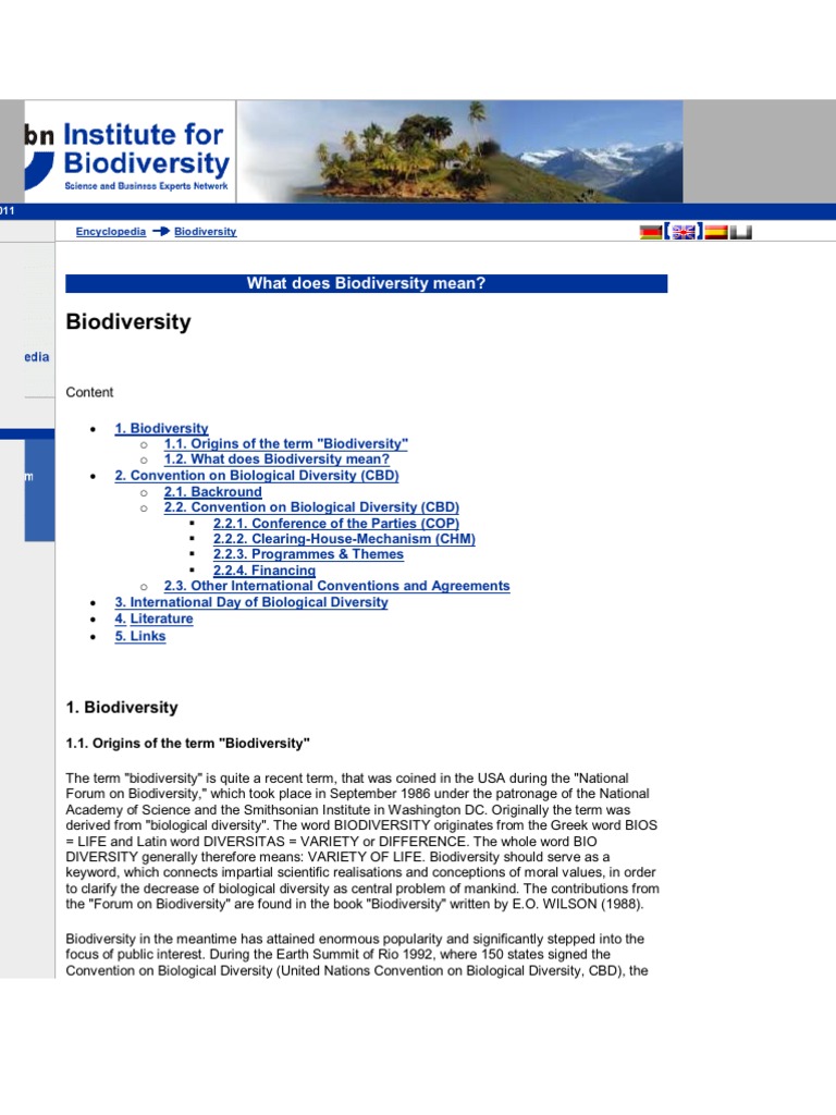 Biodiversity Notes | PDF | Biodiversity | Conservation Biology