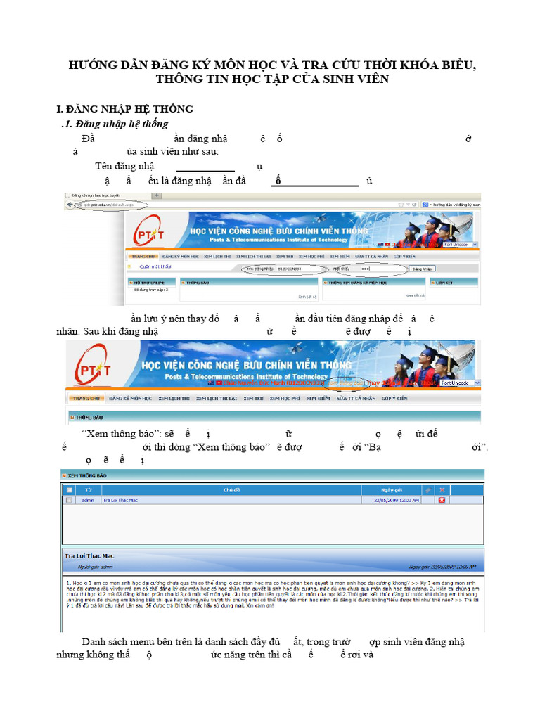 HDSD QLDT Ptit | PDF