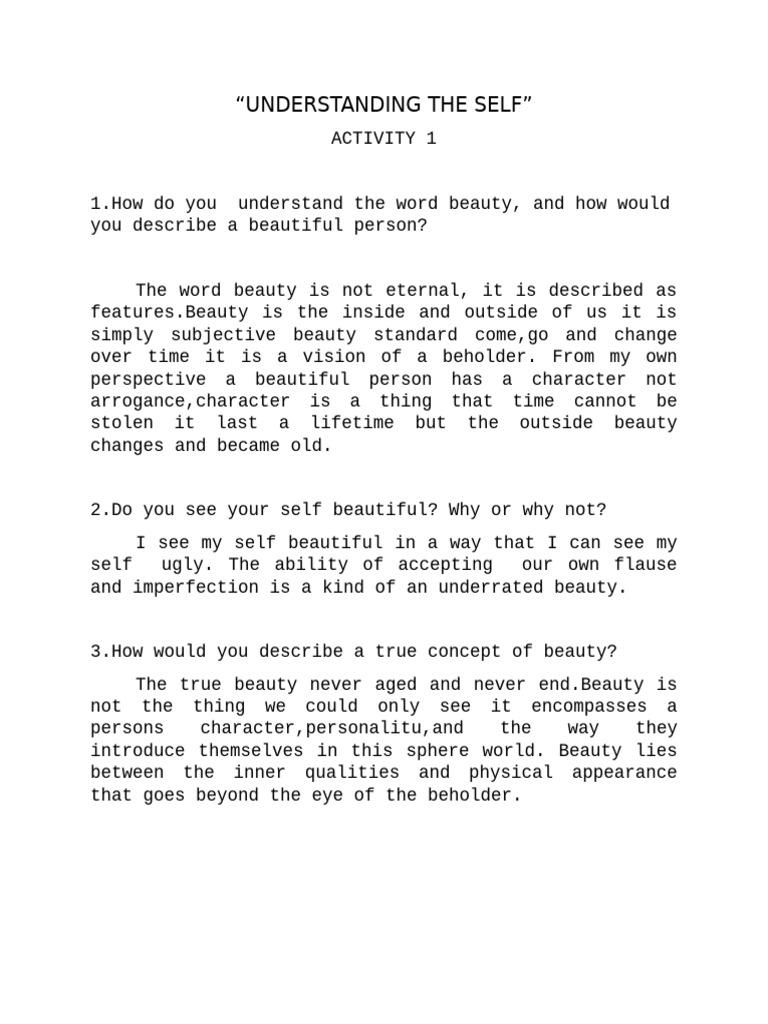 Understanding The Self | PDF