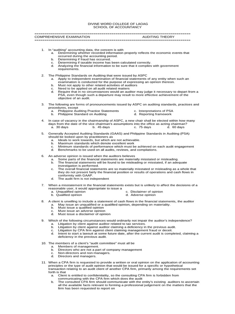 Auditing T CPAR Ok | PDF