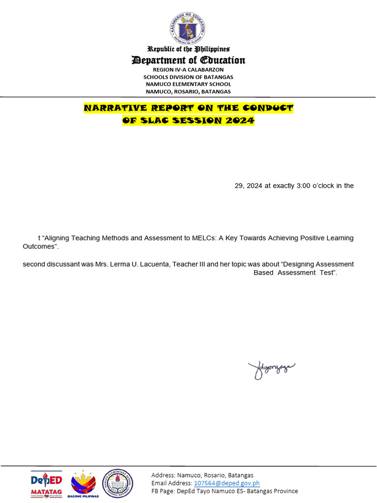 March SLAC 2024 1 | PDF | Learning | Teachers