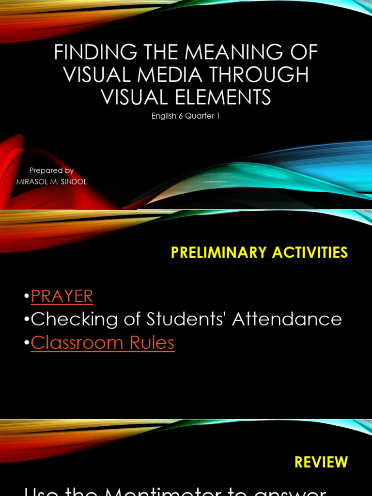 Finding The Meaning of Visual Media Through Visual Elements | PDF ...