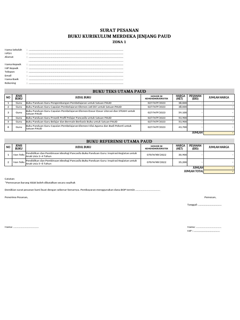 SP & Link Zona 1 - Buku Ikm Het 2024 TB Lentera Global | PDF
