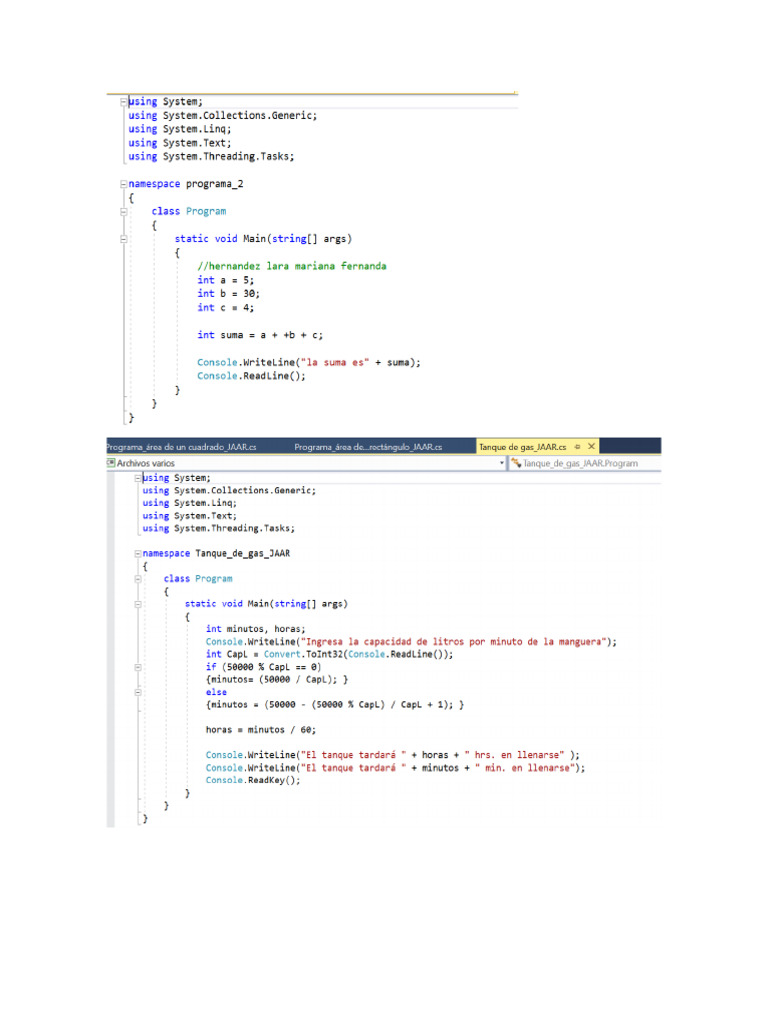 Programas Visual Estudio 2 | PDF