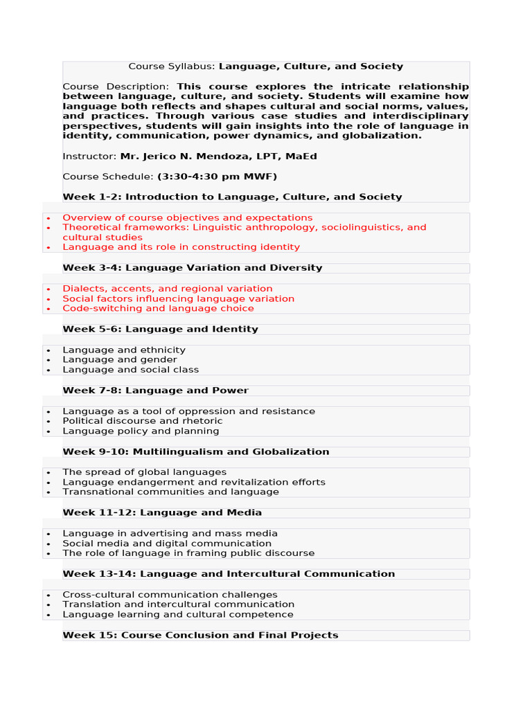 LCS 2ND Major Syllabus | PDF