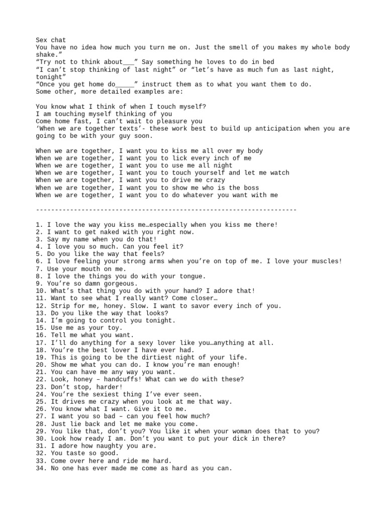 Sex Chat Pdf