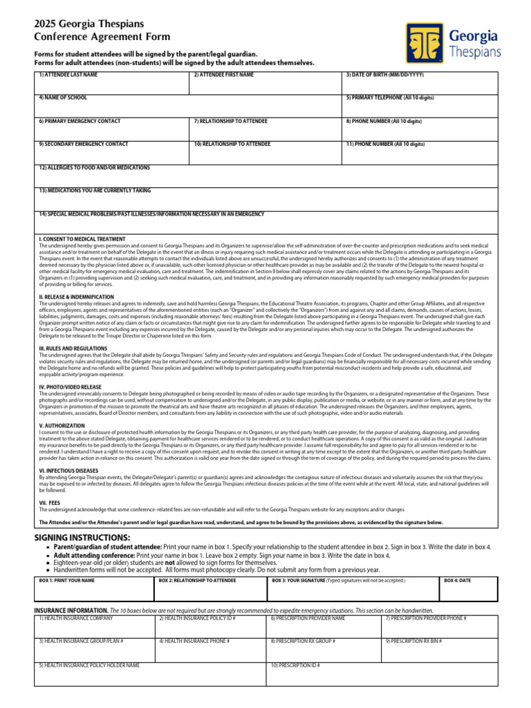 2025 ThesCon Agreement Form | PDF | Indemnity | Private Law