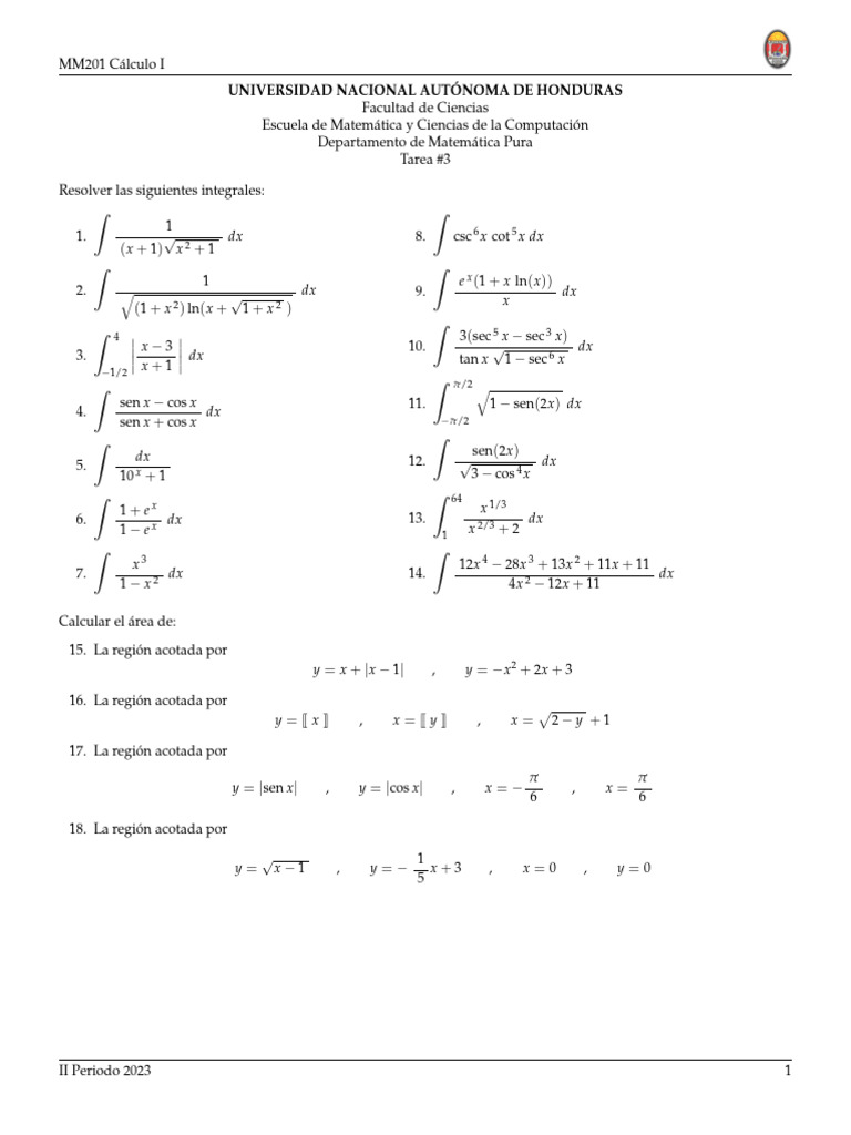 Tarea Parcial 3 MM201 II-2023 | PDF