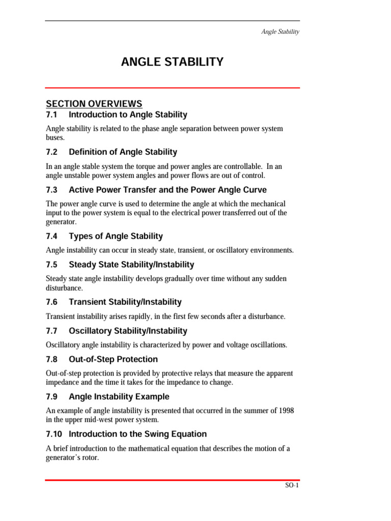 Ch7 - Angle Stability - EPRI Power Systems Dynamics Tutorial - Final ...