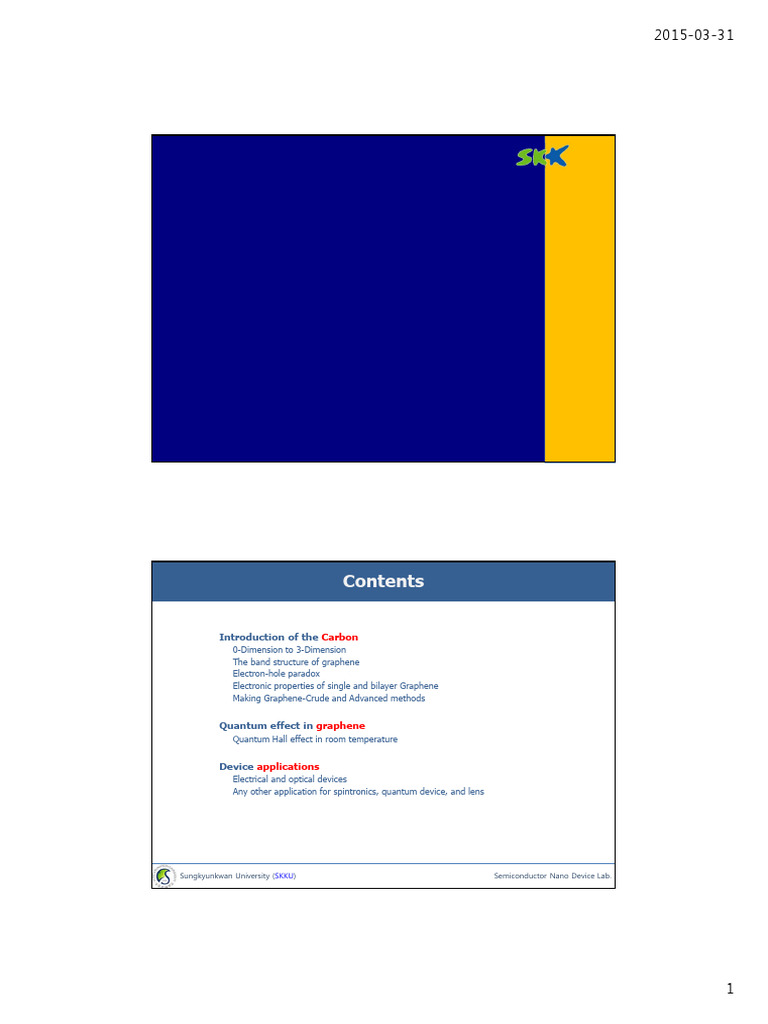 Lecture 2: Low Dimensional Semiconductor Structures: Graphene | PDF