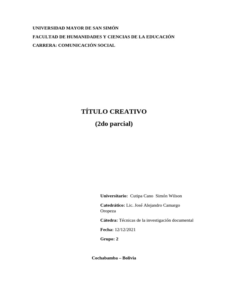 Caratulas | PDF