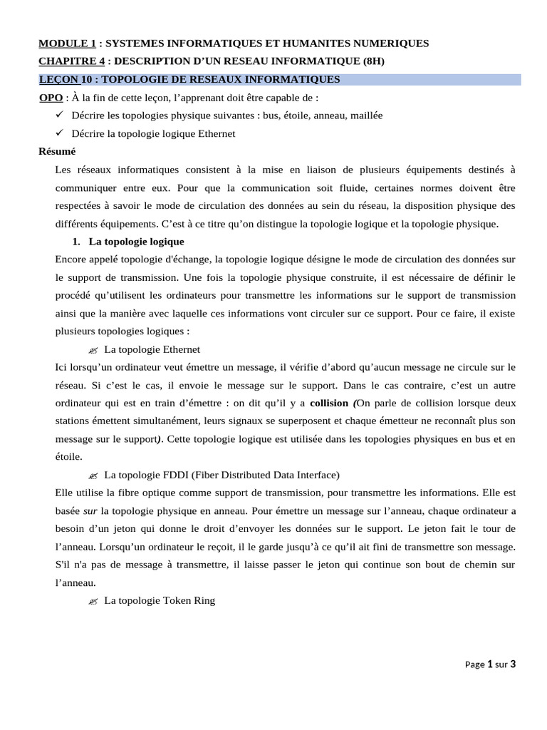 Leçon 10 Tle | PDF
