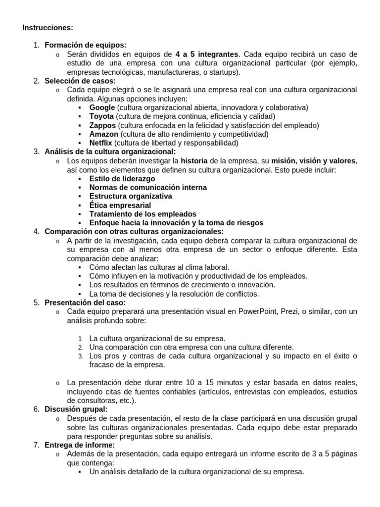 Ejercicio Semana 2 | PDF | Business | Relaciones personales, crianza y desarrollo personal