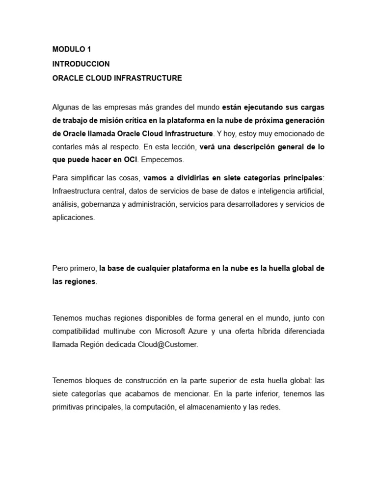 Modulo 1 Oracle Cloud Infrastructure Vsi 28 06 24 Pdf