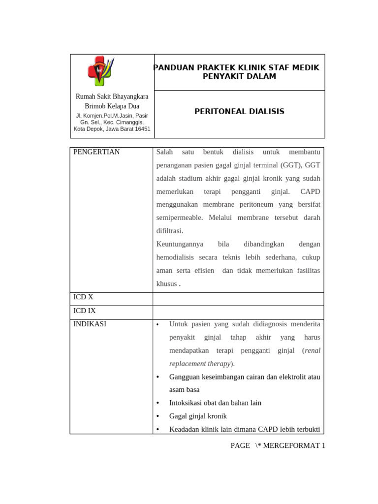 Draft PPK PD RSBB | PDF