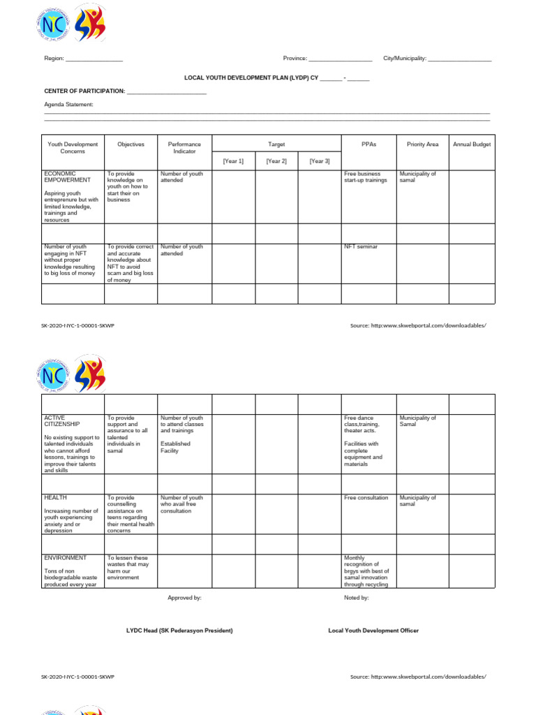 LYDP Templates (Revised) Group1 | PDF