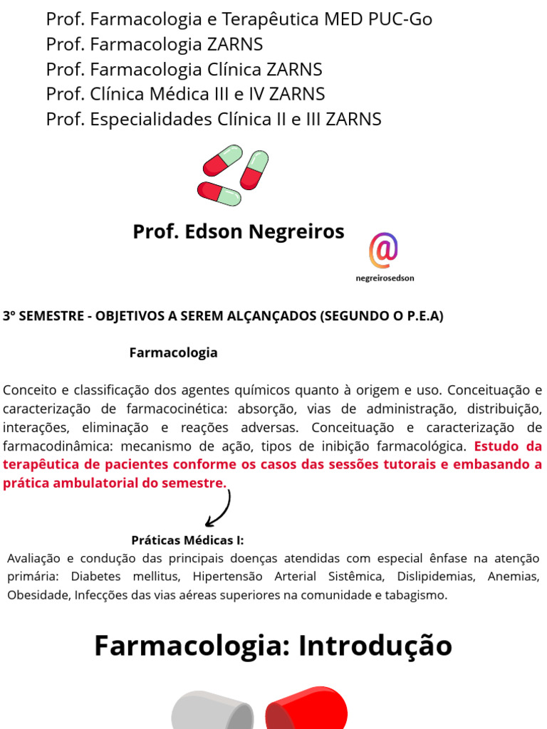 Introdução À Farmacologia | PDF