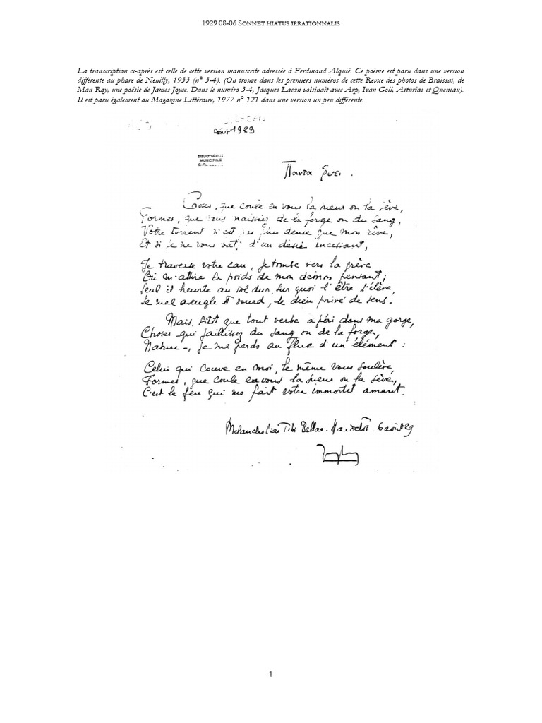 1929-08-06hiatus Manuscrito | PDF