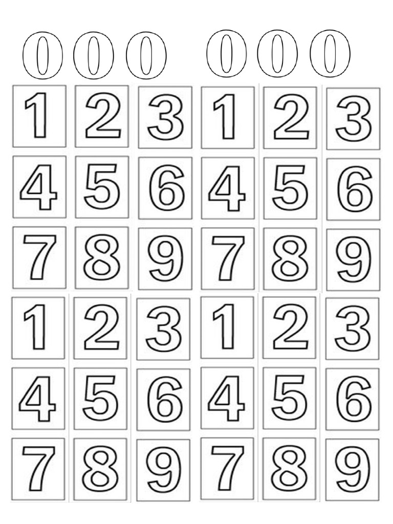 Numeros Del 0 Al 9 | PDF