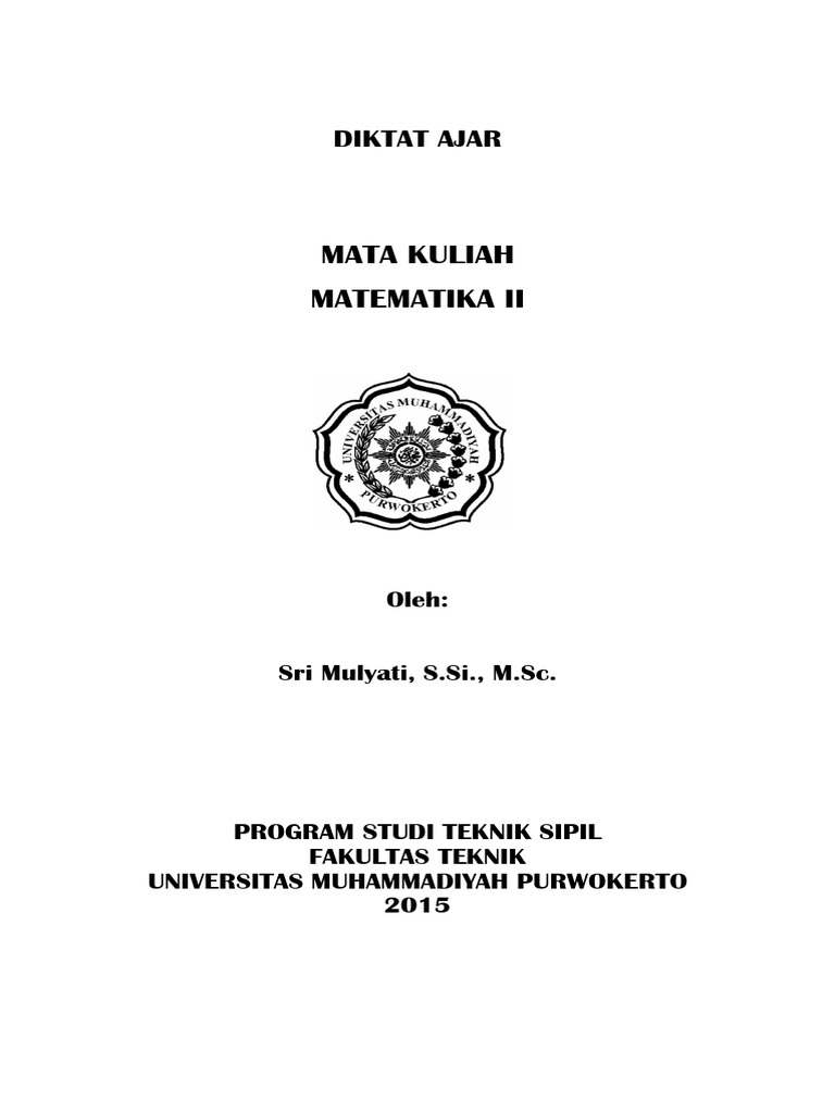 Diktat Matematika 2 | PDF