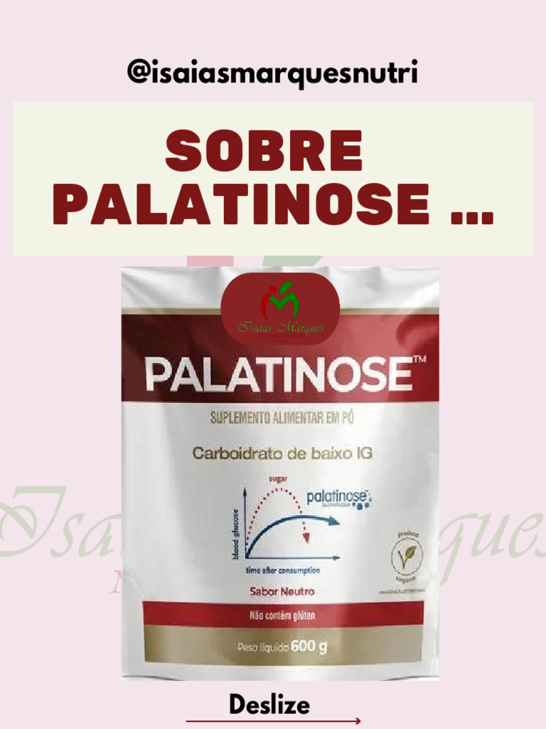Palatinose - @isaiasmarquesnutri | PDF