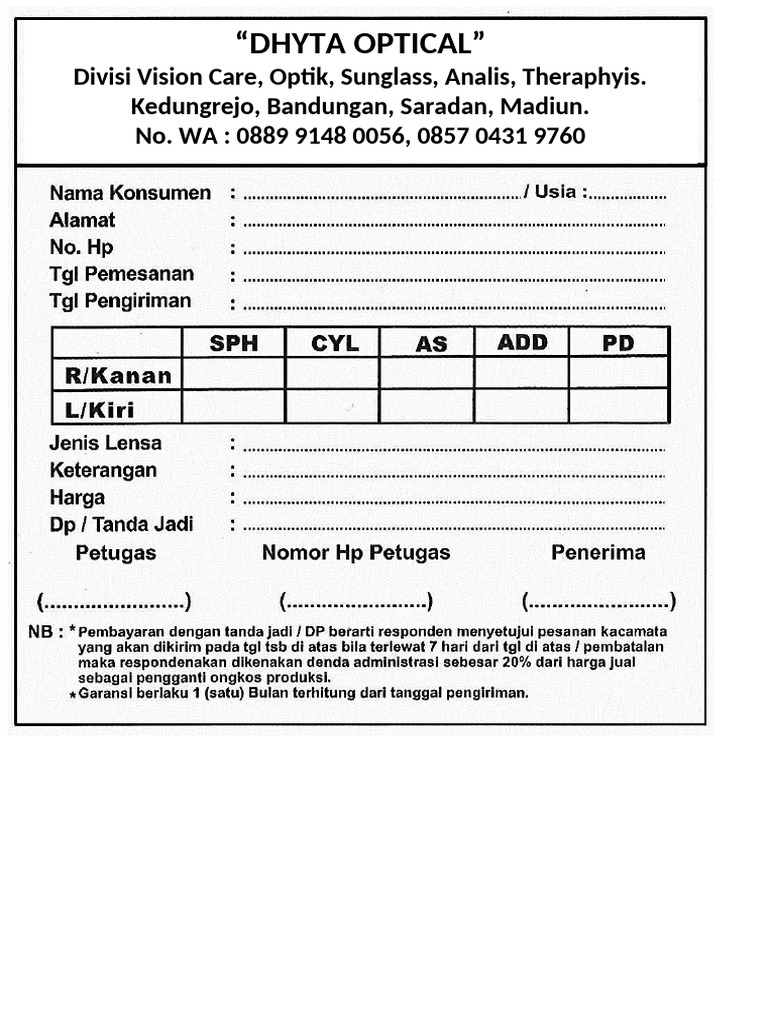 Dhyta Optical | PDF