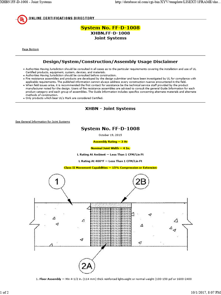 Spec Seal ES Sealant UL Guideline FF-D-1008 | PDF