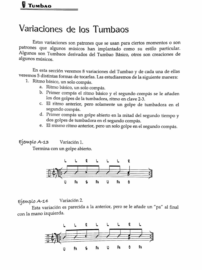 Golpes y Tecnica Conga, Tumbao. | PDF
