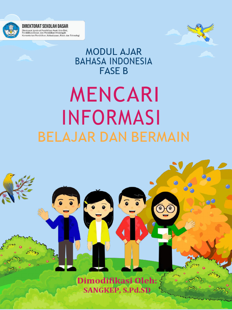 Modul Ajar Bahasa Indonesia Fase B Kelas 3 - Dimodifikasi Sangkep, S.PD - SD | PDF
