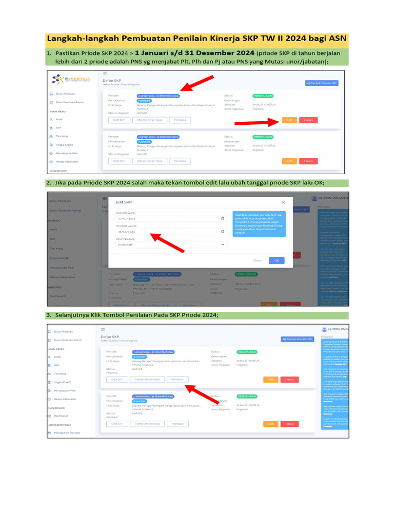 Petunjuk Pengisian SKP TW Ii 2024 | PDF