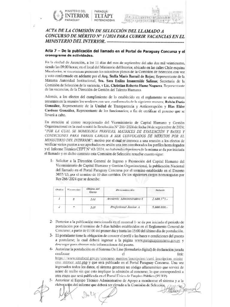 Acta N 7 de La Publicaci N 18 09 2024 03 29 44 | PDF