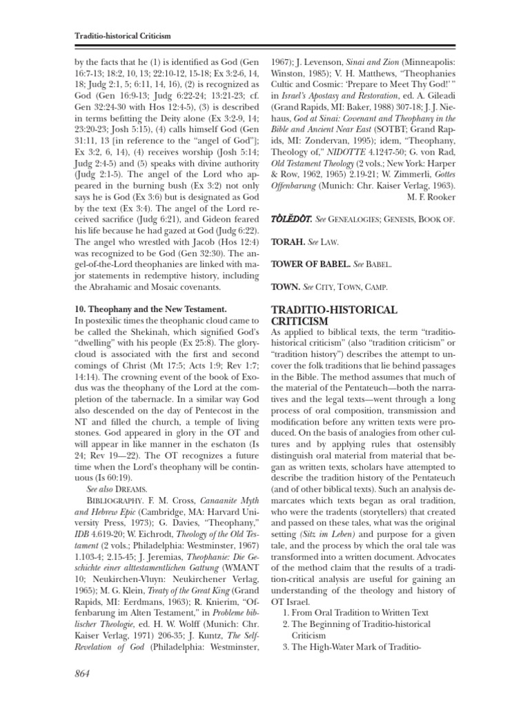 Torah. Tower of Babel. Town.: Traditio-Historical Criticism | PDF